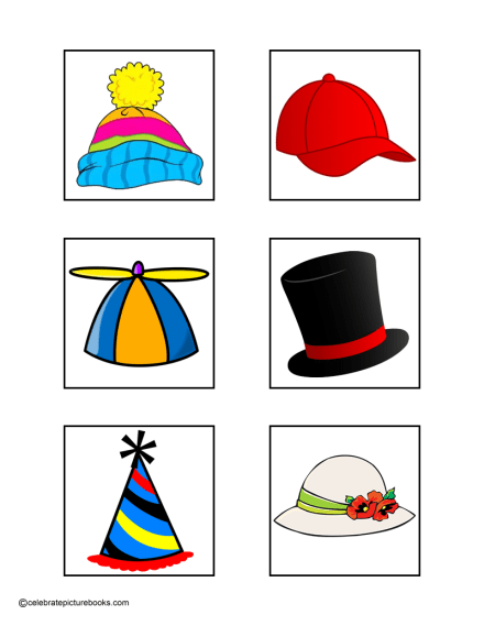 Matching Hat Game for Kids