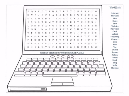 Computer Words Word Search Puzzle for Kids