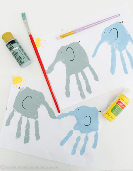 Elephant Handprint Craft for Kids
