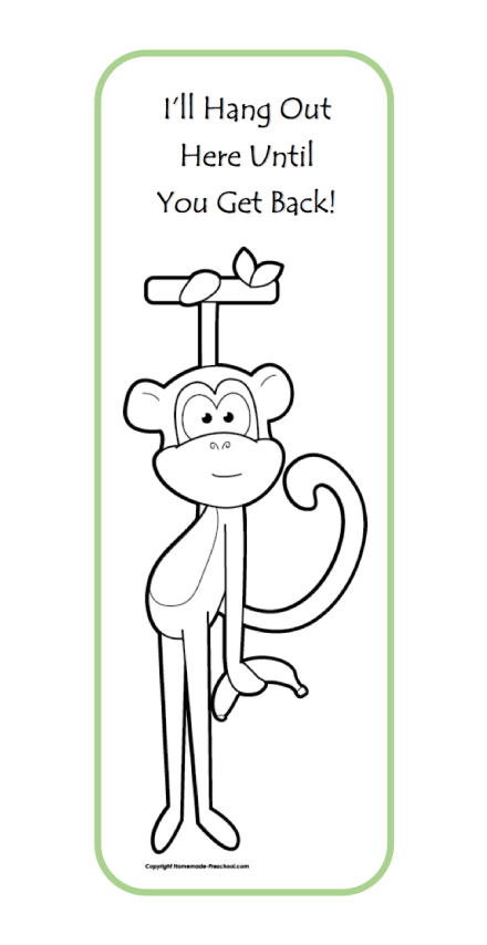 Monkey Bookmark