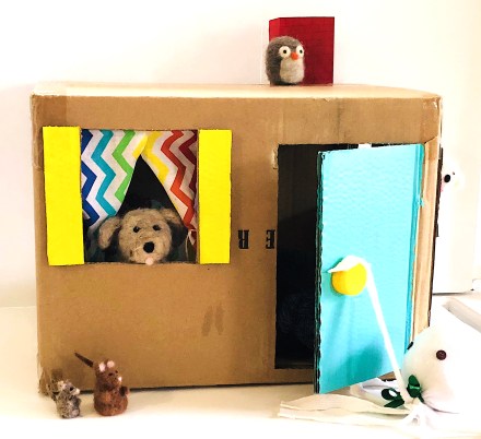 Come Inside! Cardboard Box Playhouse