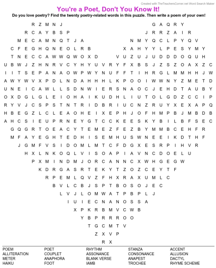 April 7 – It’s National Poetry Month