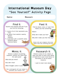 Open Dyslexic Font International Museum Day Activity Sheet